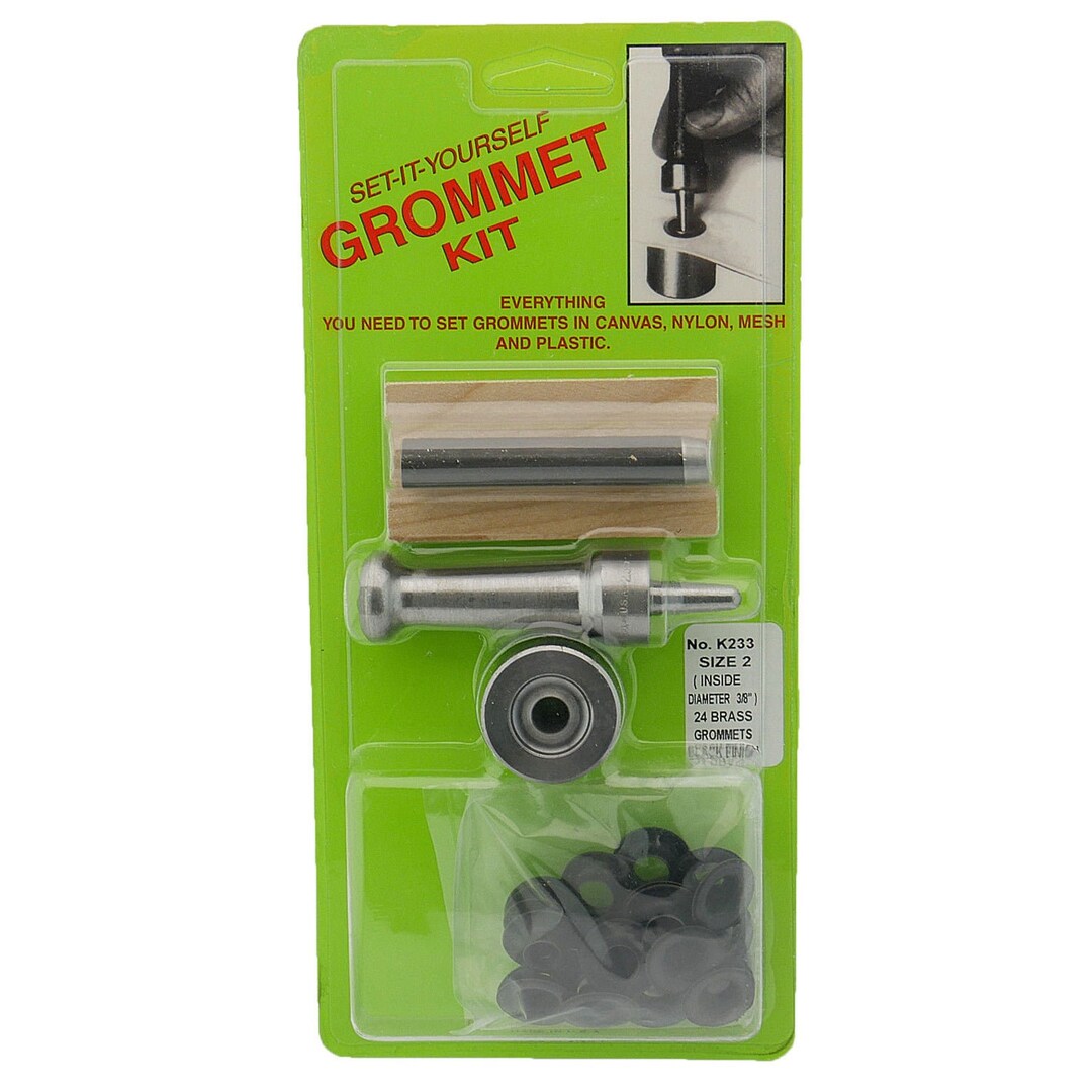 C.S. Osborne Set-it-yourself Grommet Kit K234-2, 3/8" Hole, W/ Brass ...