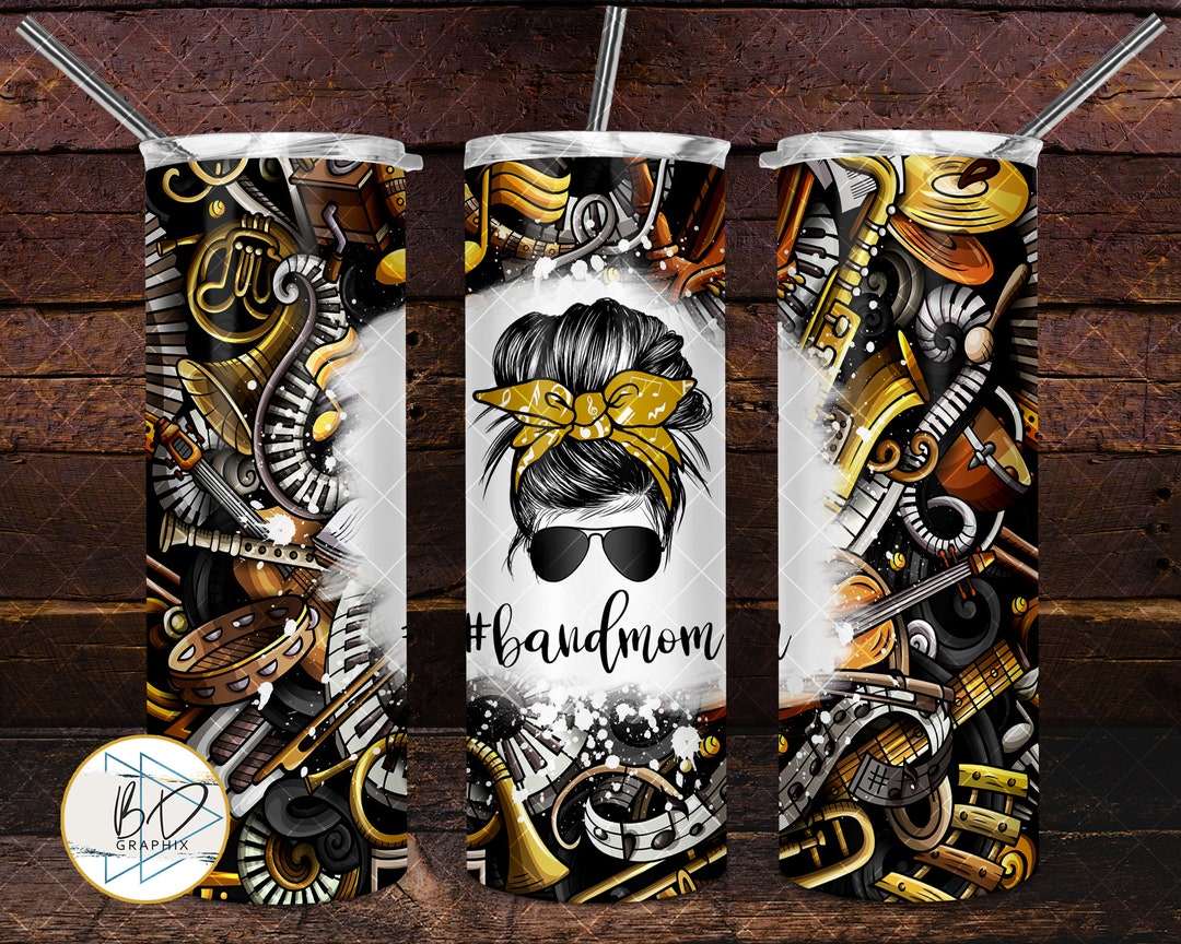 Bandmom Band Music Mom Life 6 COLORS + Bonus | Sublimation PNG 20oz ...