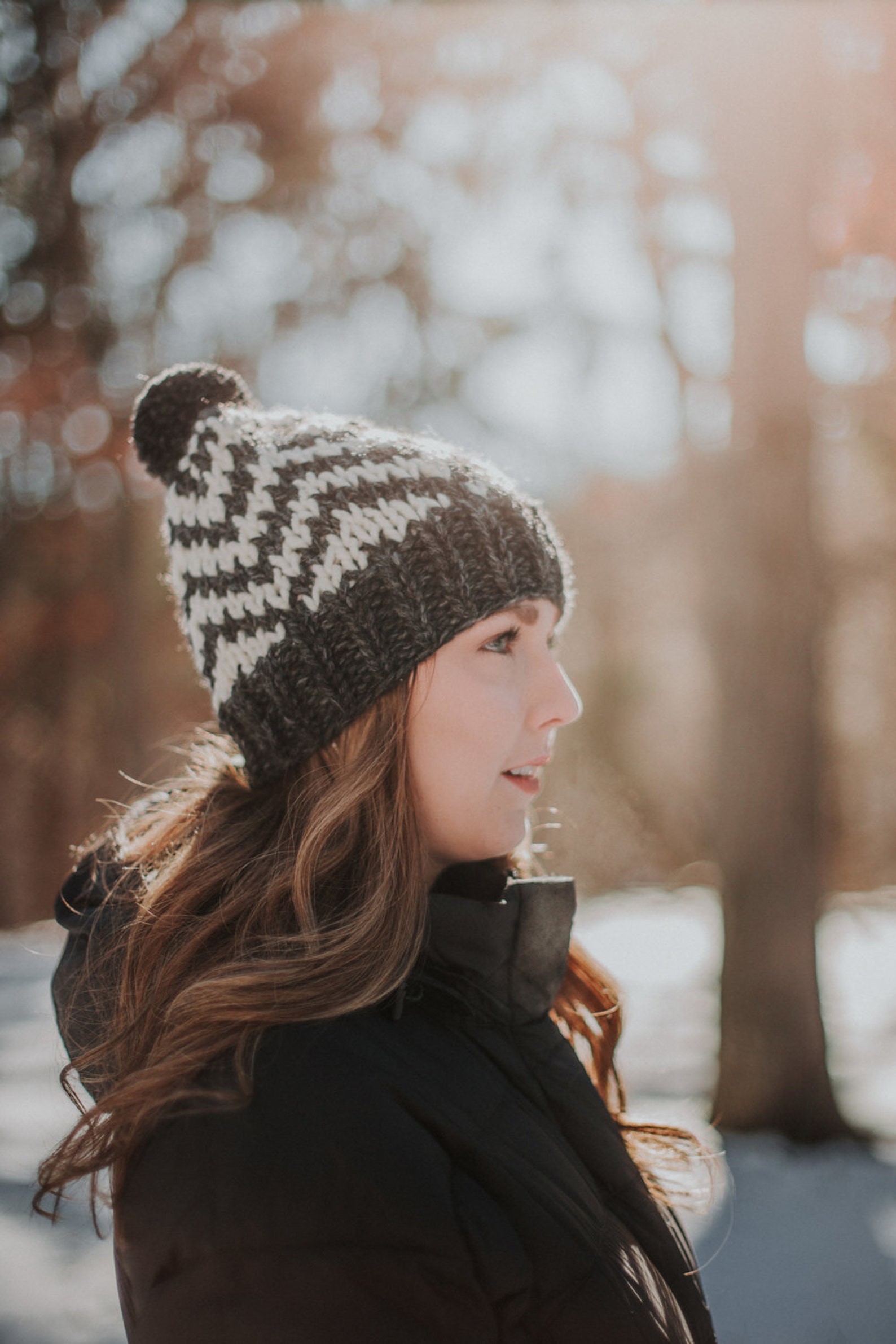 KNITTING PATTERN / / the Cedar Chevron Hat / / Knit Hat Hat | Etsy