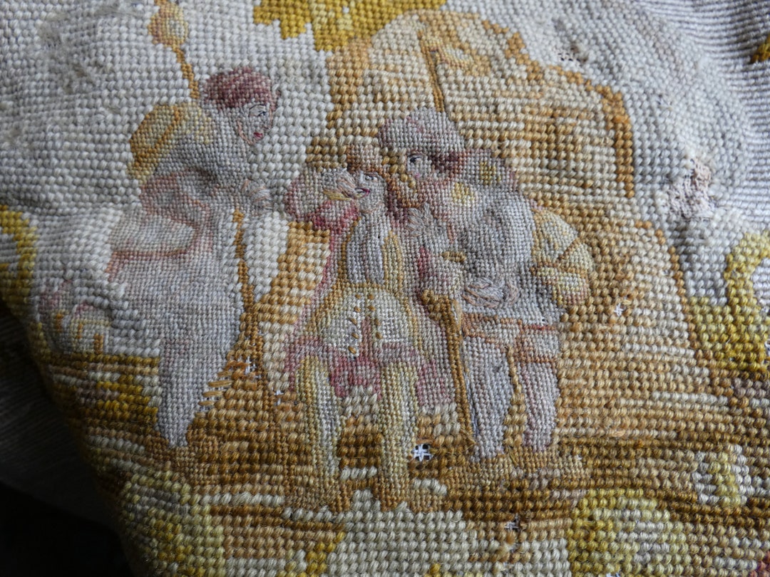 Antique Needlework 18th Century Needlepoint Gros and Petit Point ...