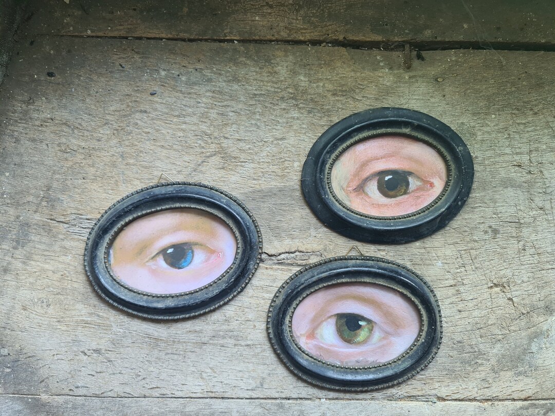 Group of 3 Antique French Frames With Lovers Eye Prints - Etsy