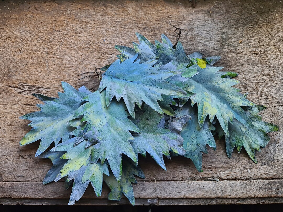 Decorative Collection of Antique French Zinc Tole Leaves - Etsy