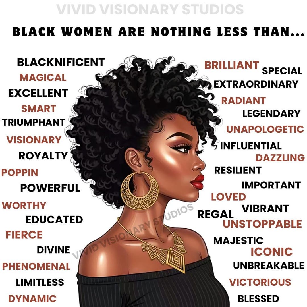 Black Queen Empowerment Art: Melanin Magic PNG (digital Download) - Etsy