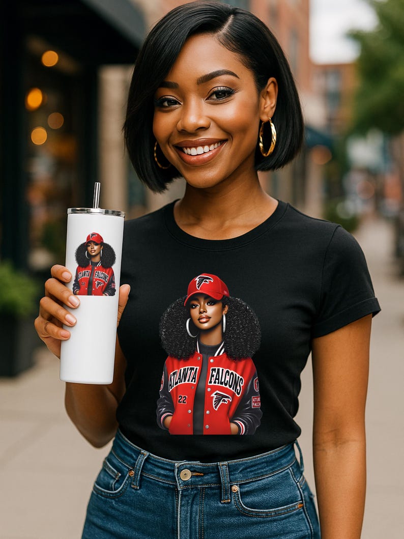 ATL Football| Sports Fan Art| Clipart| Black Girl Clipart | Sublimation ...