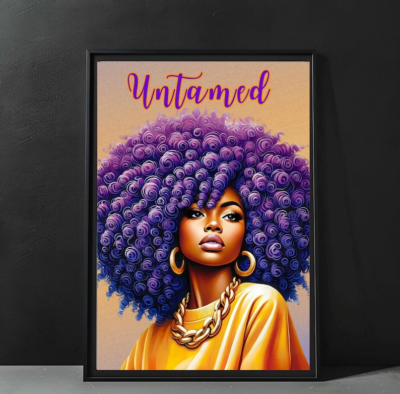 Black Woman Art: Afrocentric PNG Clipart - Digital Download - Etsy