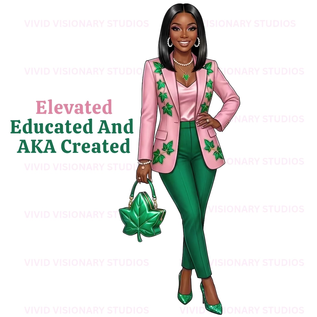 Shirt Design PNG, Alpha Kappa Alpha Digital Art, Elevated Educated ...