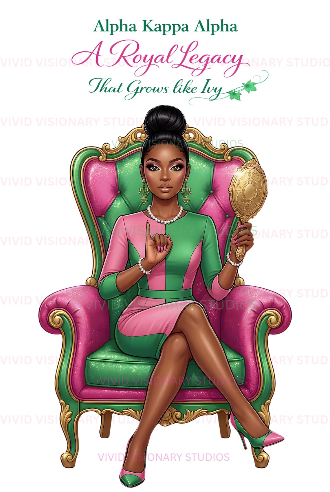 Alpha Kappa Alpha Royal Legacy PNG, AKA Sorority Art (digital Download ...