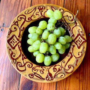 Gold Textured Handmade Platter, Ceramic Serving Plate, Unique Table ...