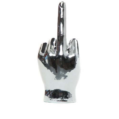 Interior Illusions Plus Silver Middle Finger Table Top - Etsy