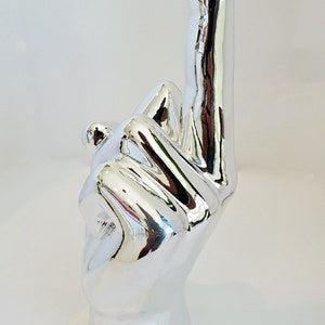 Interior Illusions Plus Silver Middle Finger Table Top - Etsy