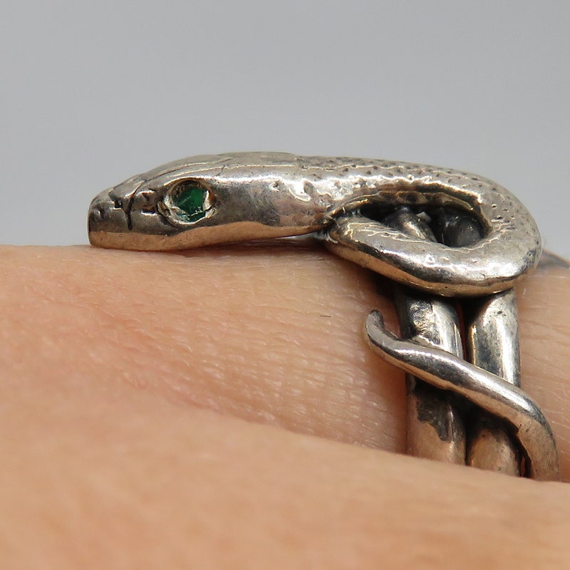 Emerald Snake Ring - Etsy