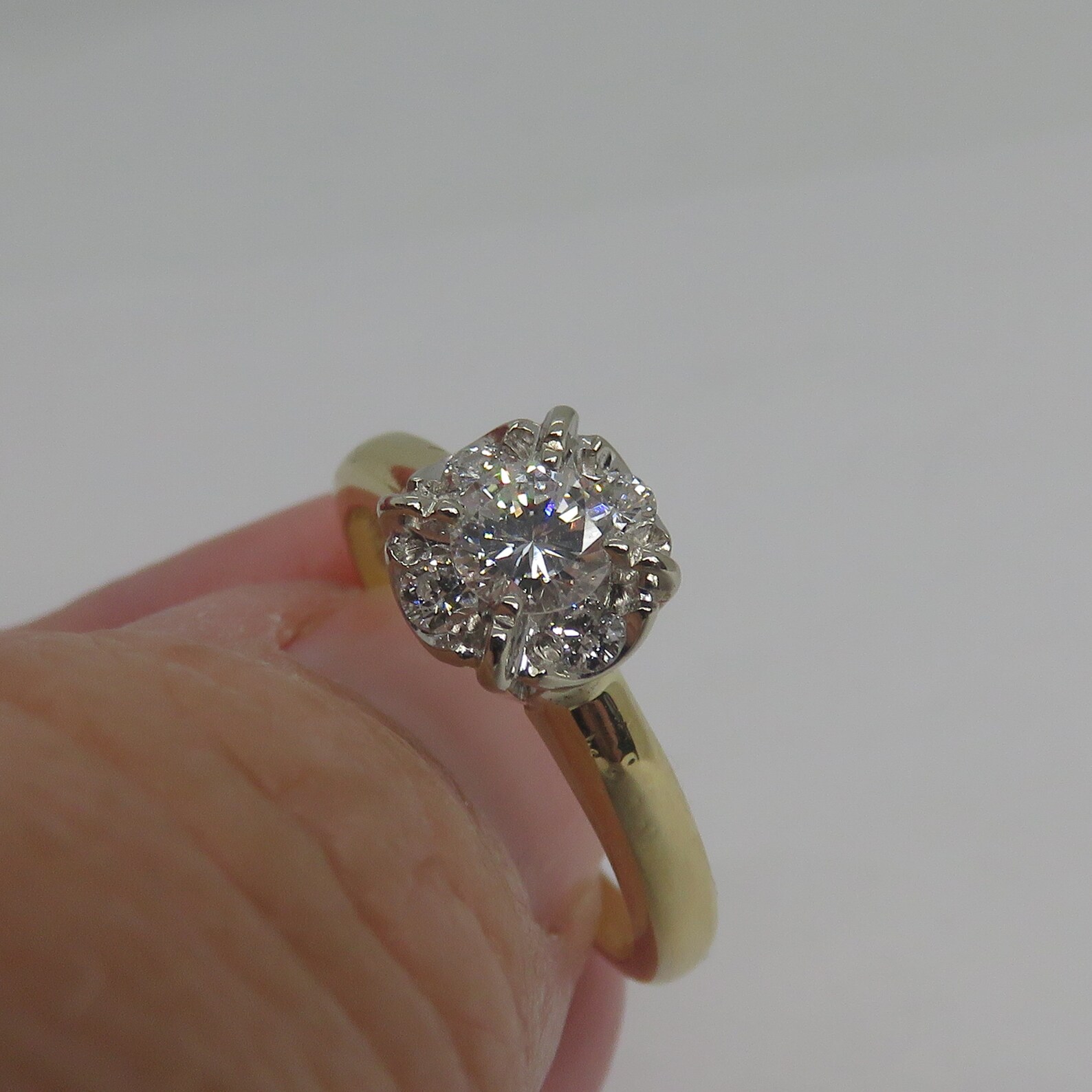 Vintage 14k Diamond Wedding Engagement Ring Sz 6. by Schiller. - Etsy