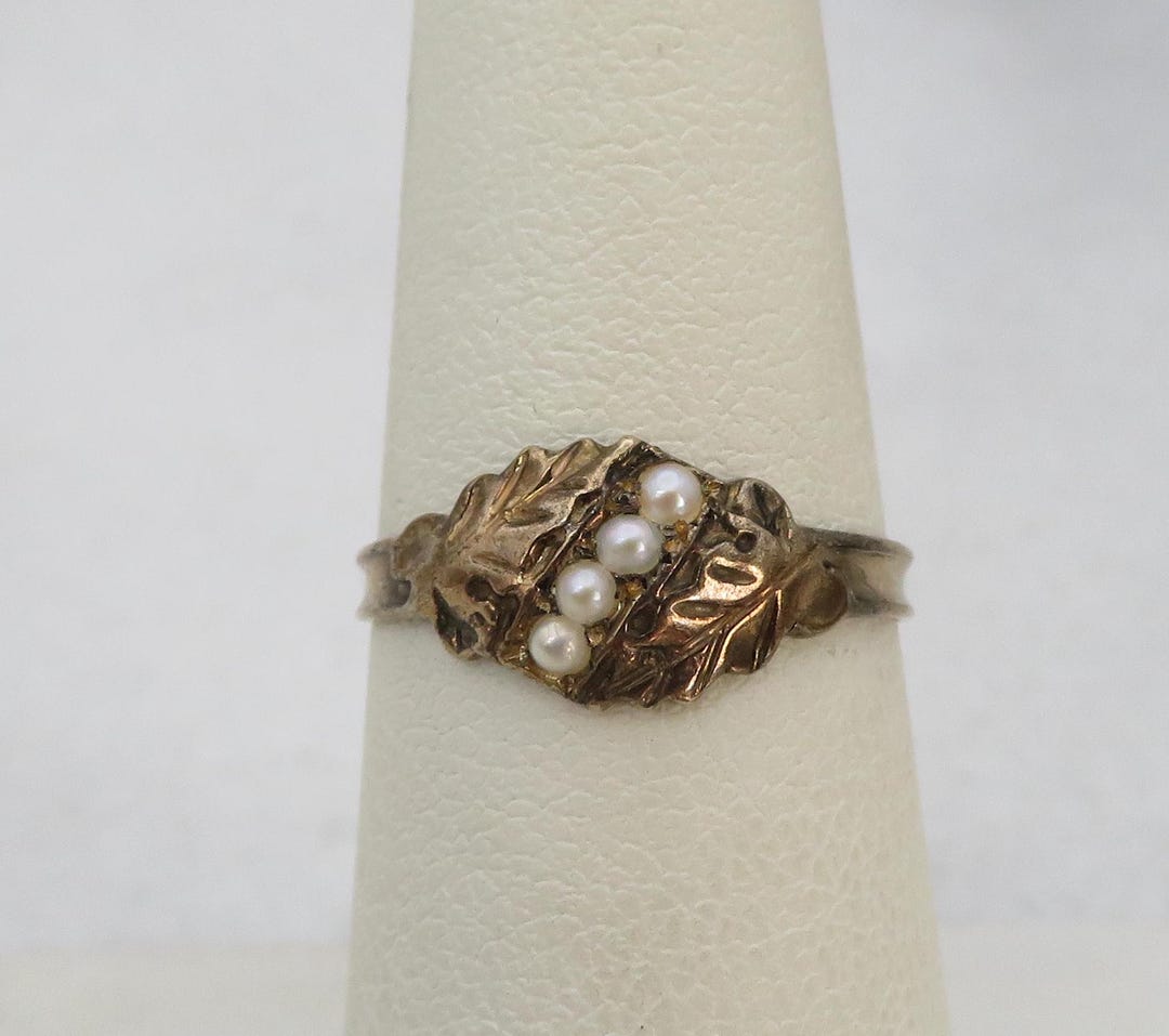 Victorian 14k Gold Seed Pearl Ring. Sz 7. - Etsy