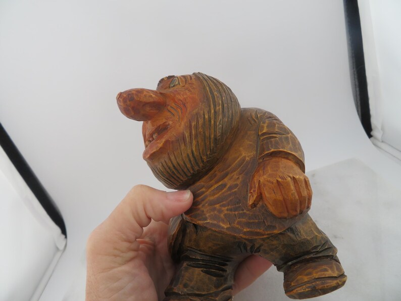 Vintage Otto Sveen Carved Folk Art Troll Figurine. - Etsy UK