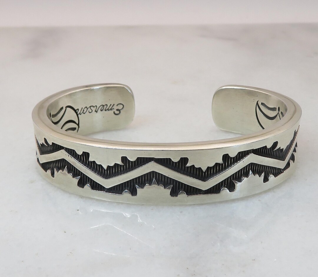 Vintage Emerson Bill Navajo Cuff Bracelet Heavy Solid. 75.3 Grams - Etsy