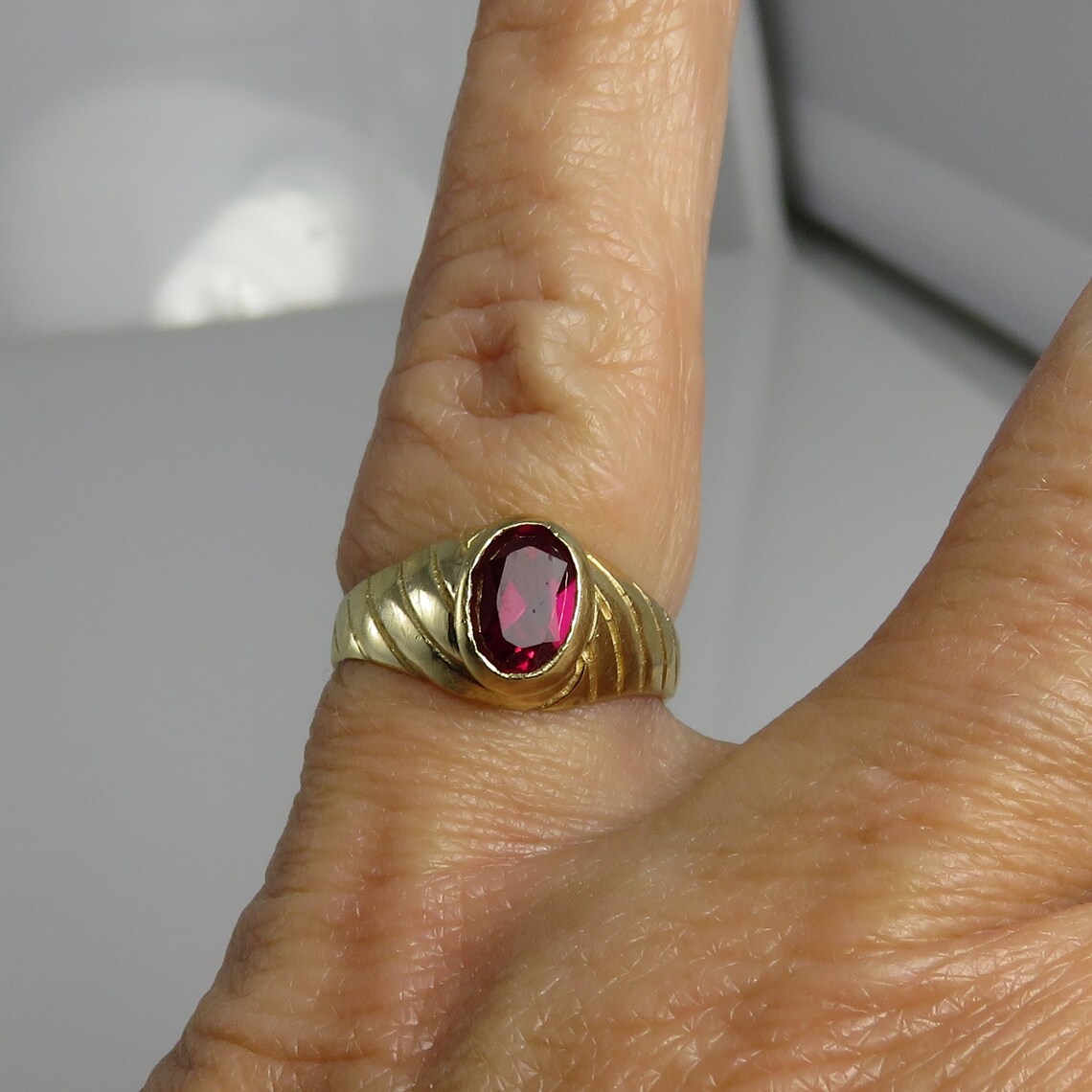Vintage 14k Ruby Ring Pinky Size 4.5. | Etsy