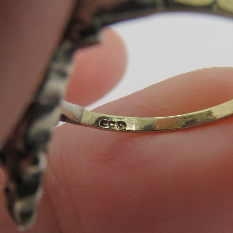 Antique 9k Silver Lite Amethyst Marcasite Ring. - Etsy