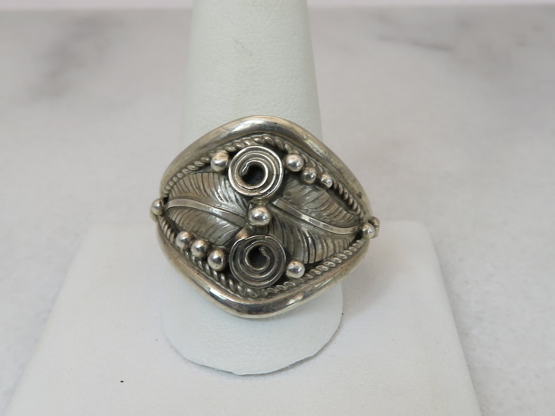 Vintage Navajo Johnson Yazzie Ring Sz 14. - Etsy