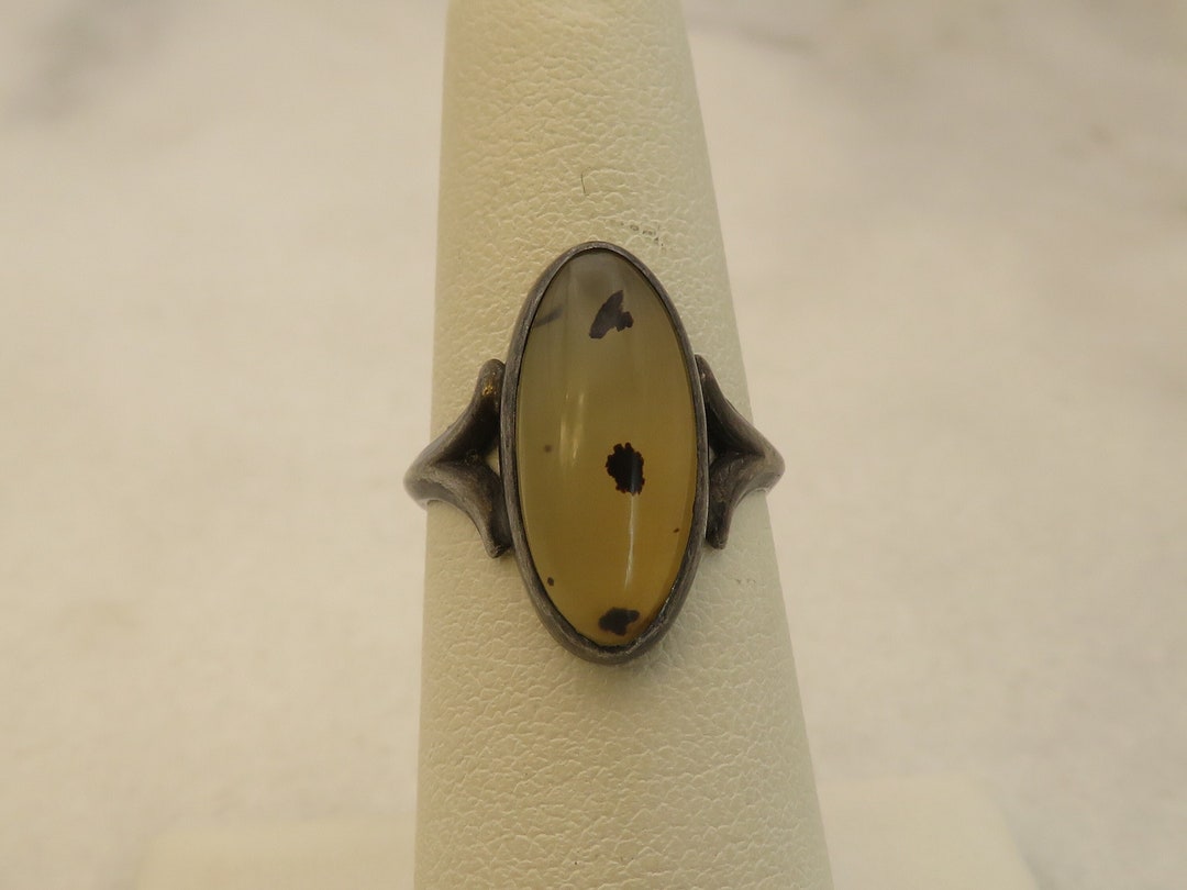 Vintage Sterling Uncas Moss Agate Ring. Size 6. - Etsy