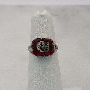 Art Deco Sterling Daughters of Rebekah Ring Odd Fellows Fraternal Order ...