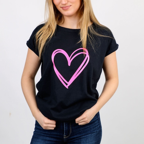 Heart T Shirt - Etsy