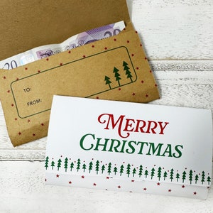 Christmas Present Money Wallet, Christmas Place Card, Money Gift ...