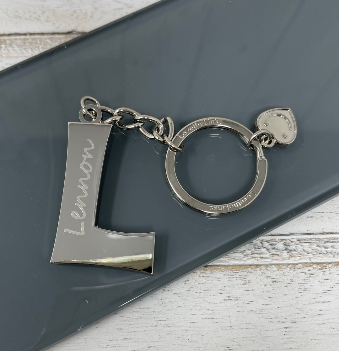 Personalised Initial Keyring, Personalised Initials, Alphabet Gift ...