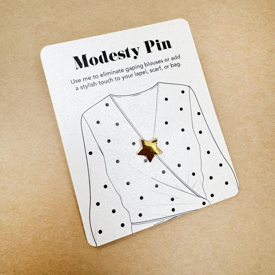 Modesty Pin, Star Shaped Modesty Pin, Star Little Brooch, Modesty Pins ...