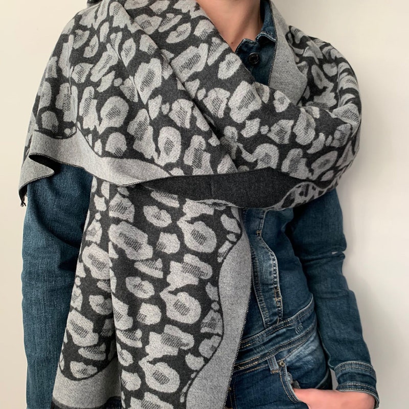 Leopard Print Scarf - Etsy