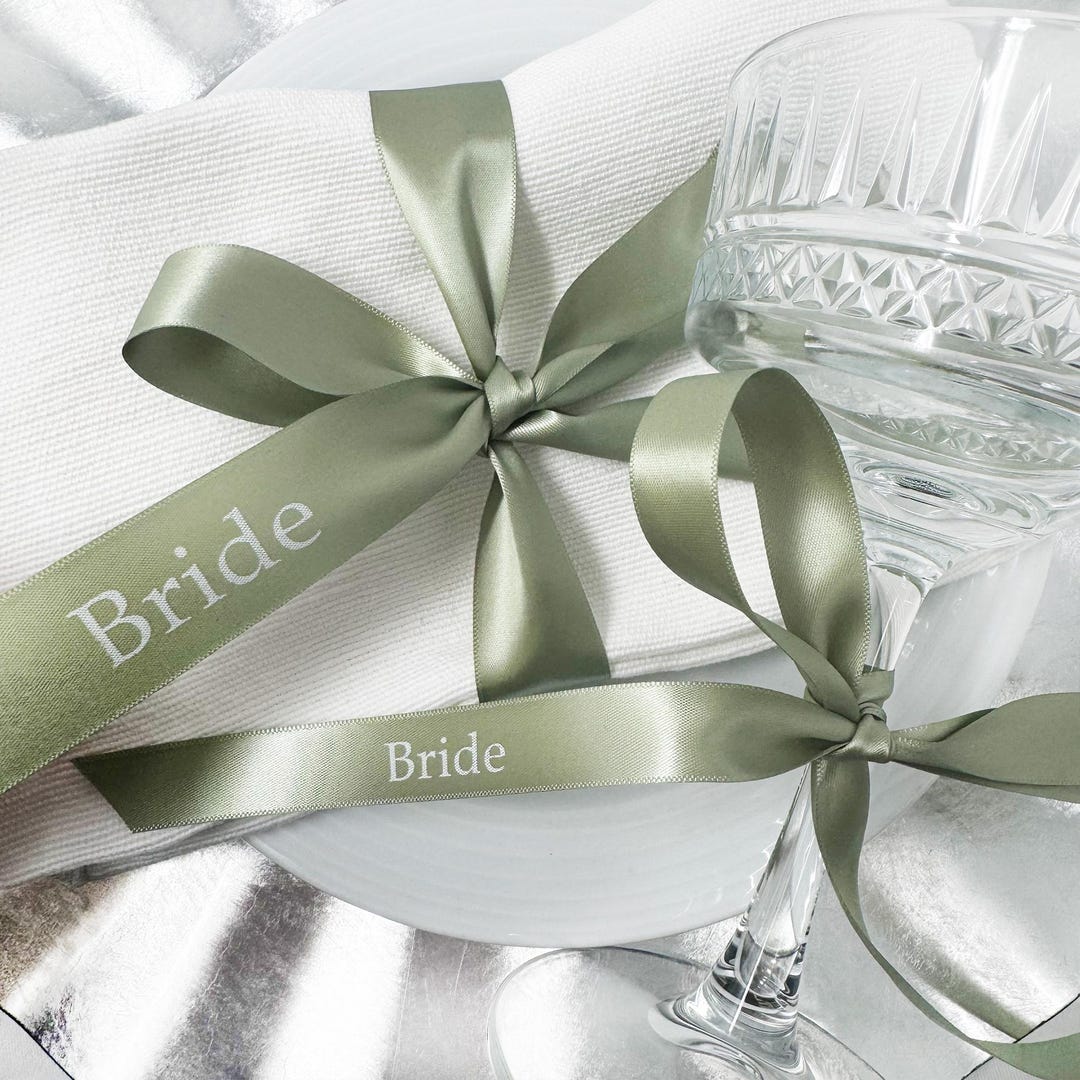 Personalised Ribbon for Weddings and Events, Wedding Ribbon, Place ...