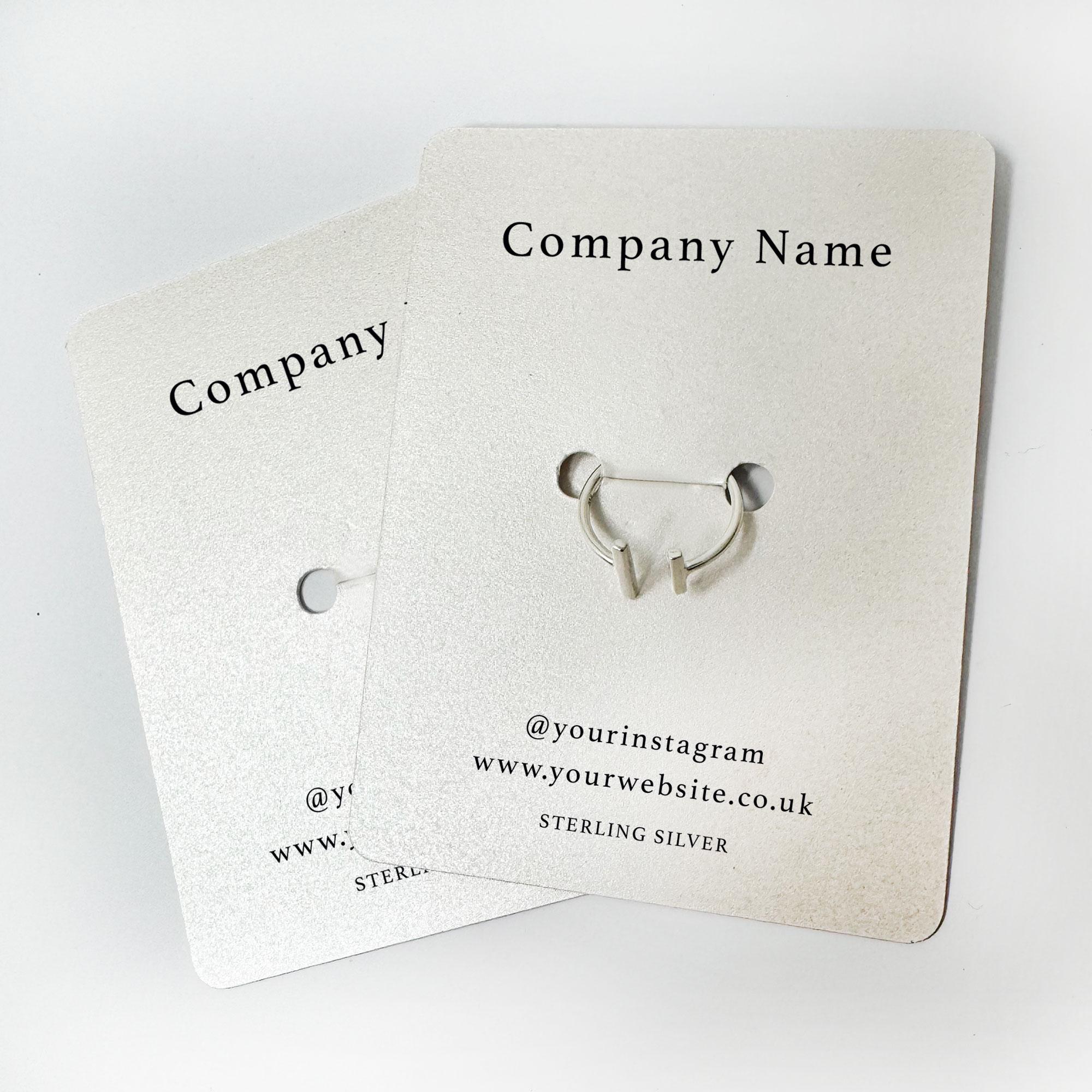 Custom Branded Jewellery Display Cards: Pearlised Oyster Card - Etsy