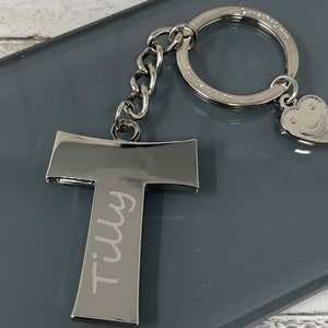 Personalised Initial Keyring, Personalised Initials, Alphabet Gift ...