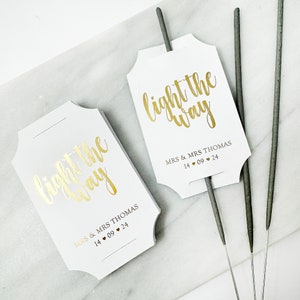 Personalised Ticket Wedding Sparkler Tag, Personalised Card for ...