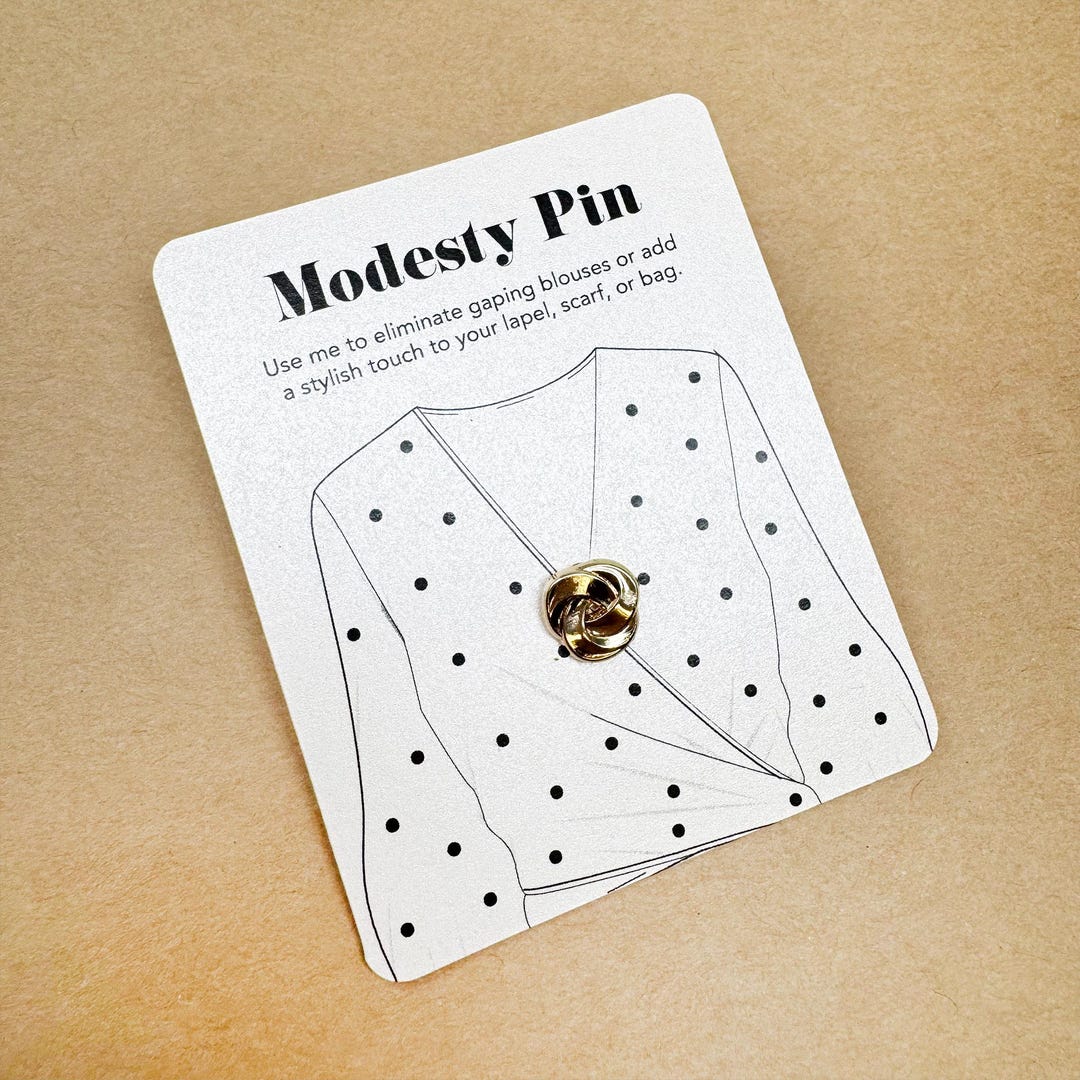 Modesty Knot Pin, Knot Shaped Modesty Pin, Knot Little Brooch - Etsy UK