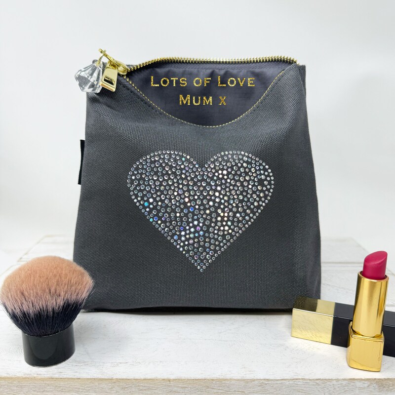 Heart Makeup Bag - Etsy