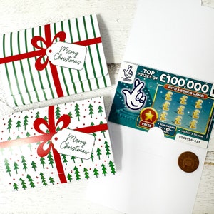 Personalised Christmas Scratch Card Holder, Lottery Ticket Wallet ...
