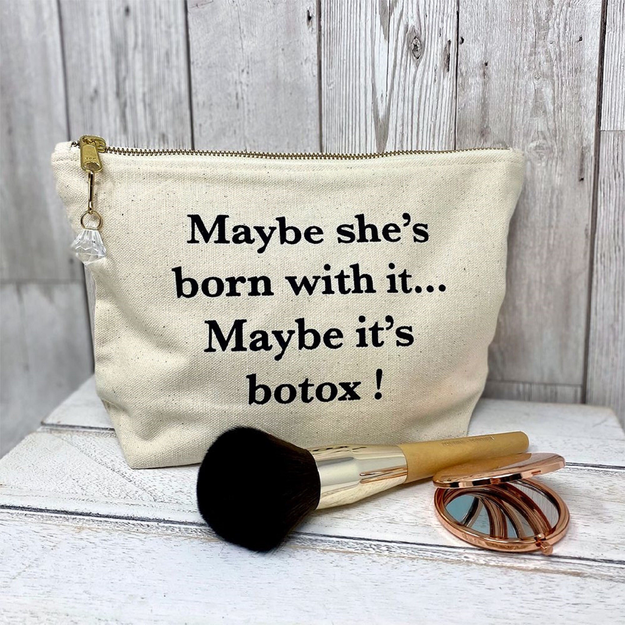 Botox Cosmetic Bag-slogan Bag-toiletries Bag-make-up Bag-zipper Bag ...