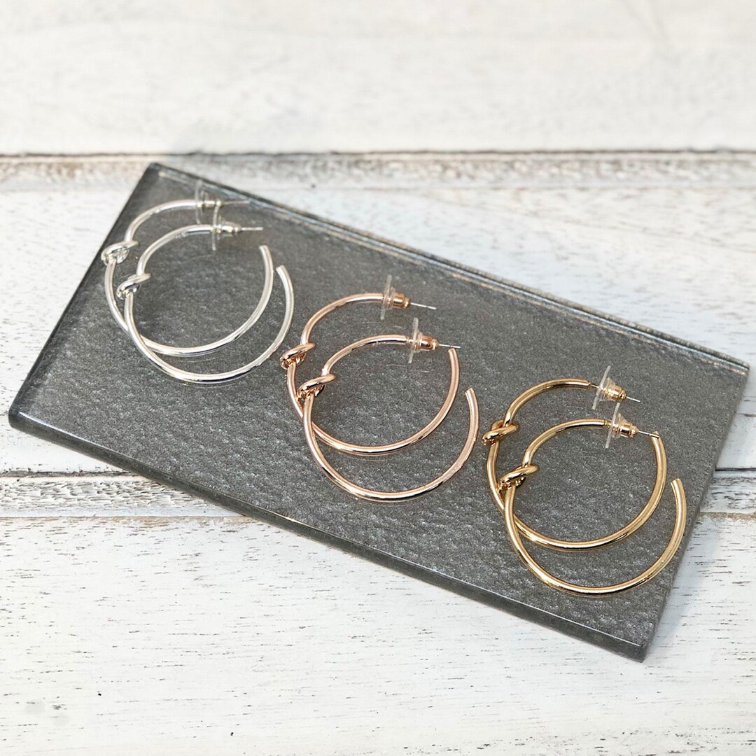 Friendship Knot Hoop Earrings - Etsy