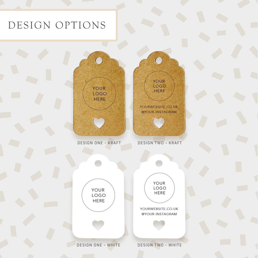 Personalised Small Retail Label With Business Logo, Small Business Tags ...