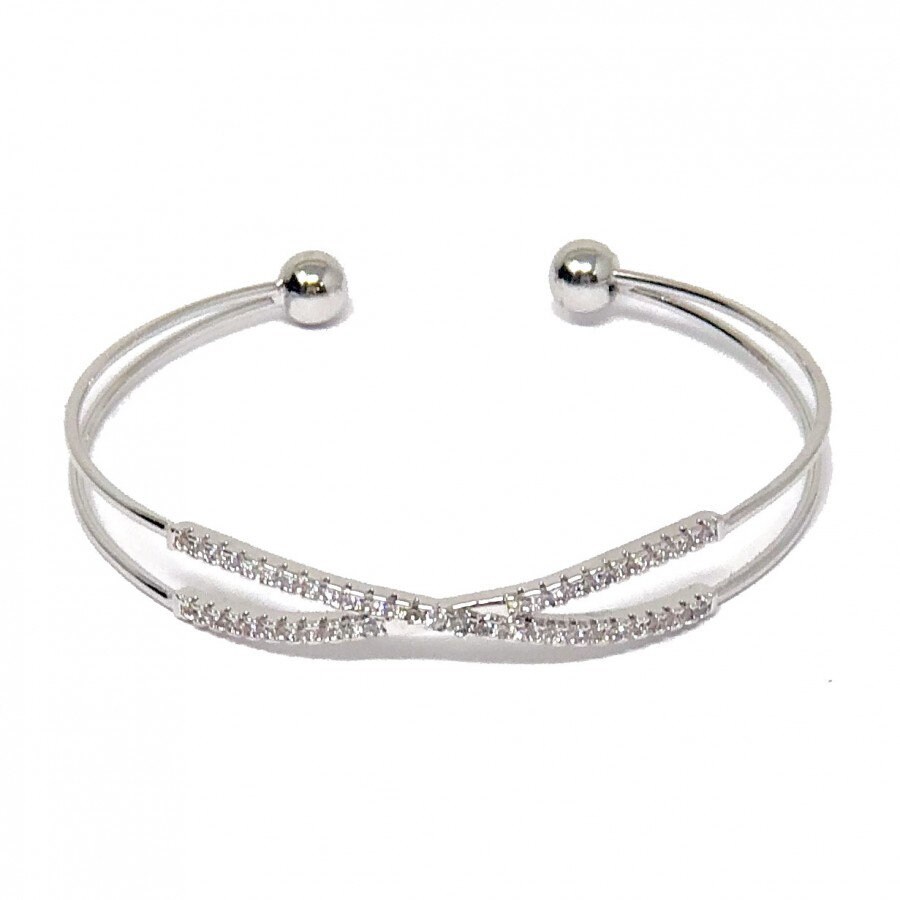 Sparkly Eternity Cuff Bangle Gift For Her Bling Bracelet | Etsy