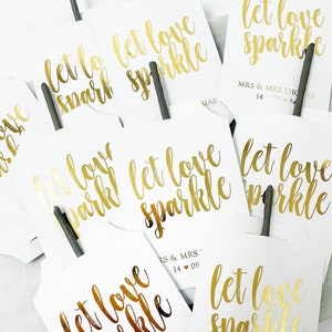 Personalised Ticket Wedding Sparkler Tag, Personalised Card for ...