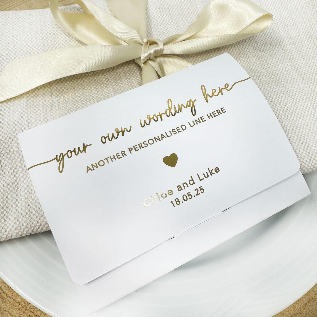 Custom Wedding Scratch Card Wallet: Lottery Ticket Holder, 300gsm Card ...