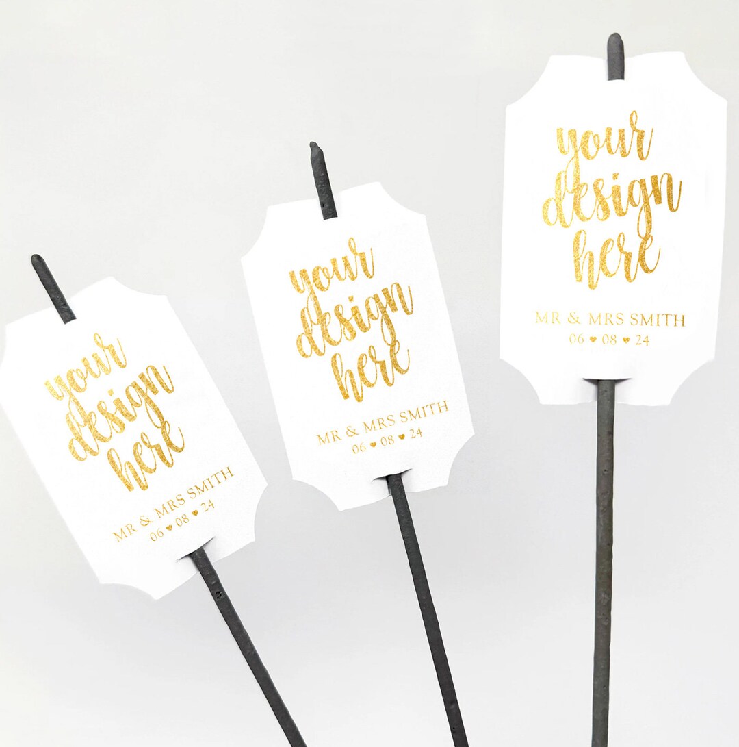 Design Your Own Bespoke Ticket Wedding Sparkler Tag, Personalised Card ...