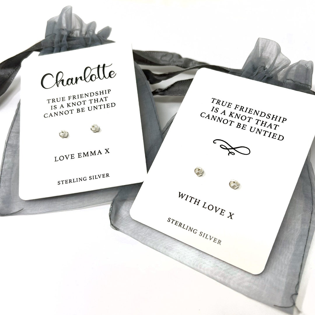 Friendship Knot Earrings in Sterling Silver Sterling Silver - Etsy UK