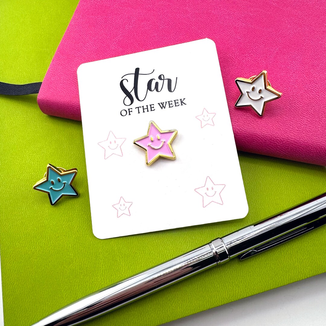 Star of the Week Pin Badge Teacher Reward Teacher Gift Fun - Etsy