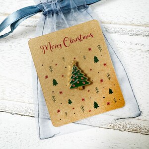 Personalised Christmas Tree Enamel Pin Badge: Festive Gift - Etsy
