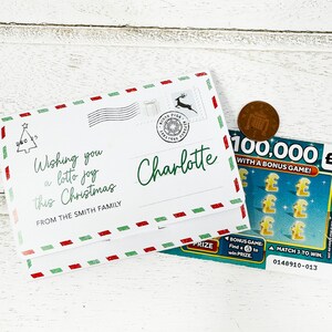 Personalised Christmas Scratch Card Holder, Lottery Ticket Wallet ...