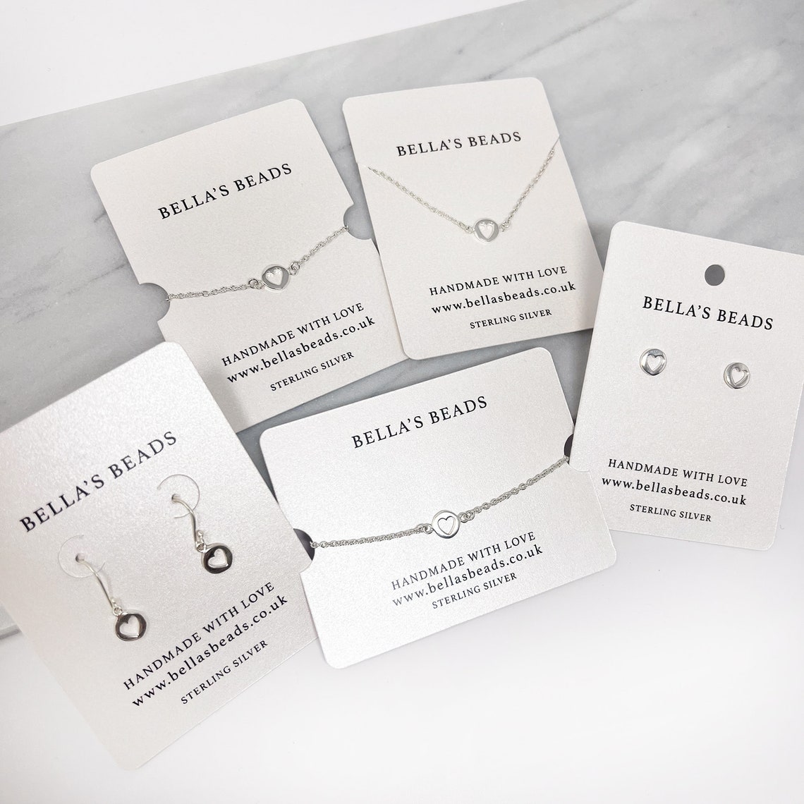 Custom Branded Jewellery Display Cards: Pearlised Oyster Card - Etsy