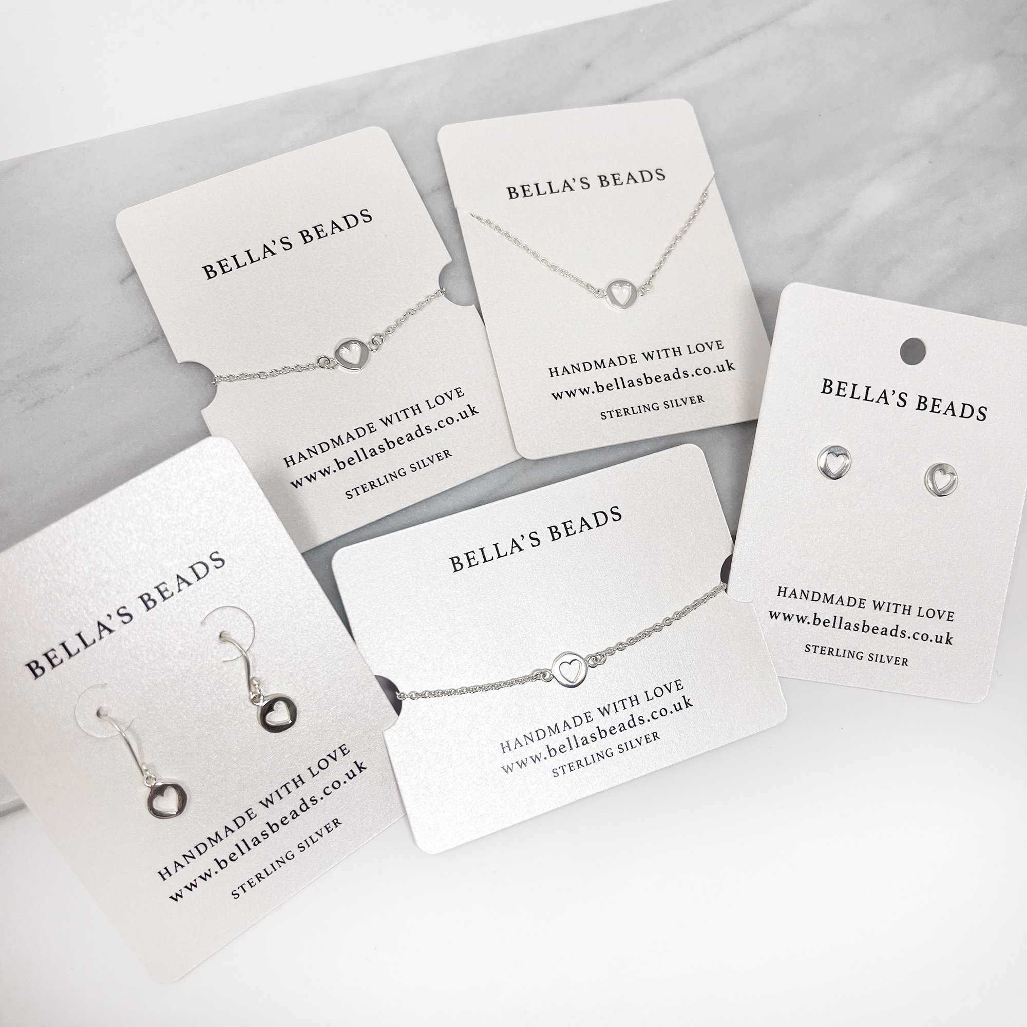 Custom Branded Jewellery Display Cards: Pearlised Oyster Card - Etsy