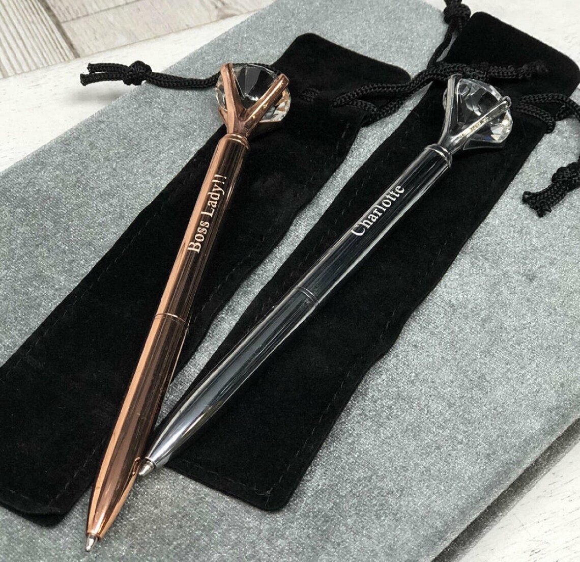 Personalised Diamond Top Pen Personalised Gift Engraved Pen - Etsy